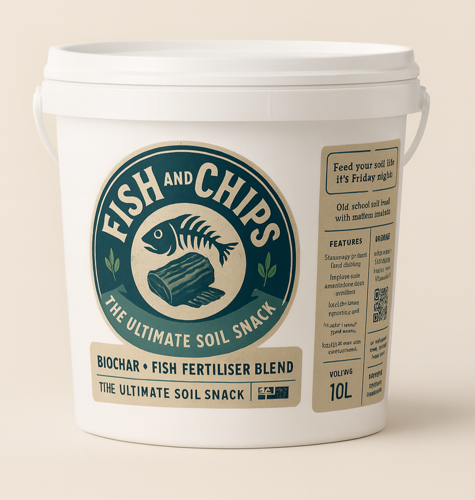 Fish and Chips - Biochar + fish fertiliser blend – Green Man Char